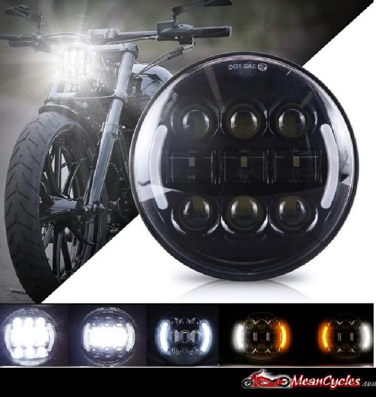 MeanCycles | LED COBRA HEADLIGHT WITH BUILT-IN TURN SIGNALS (GLOSS ...